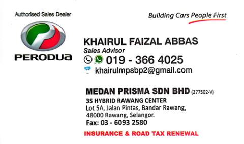 Perodua Rawang Sales - Your Trusted Perodua Car Dealer