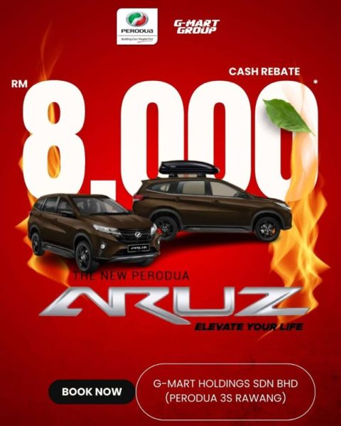 Perodua Aruz Cash Rebate at Perodua Rawang - Perodua Rawang Sales